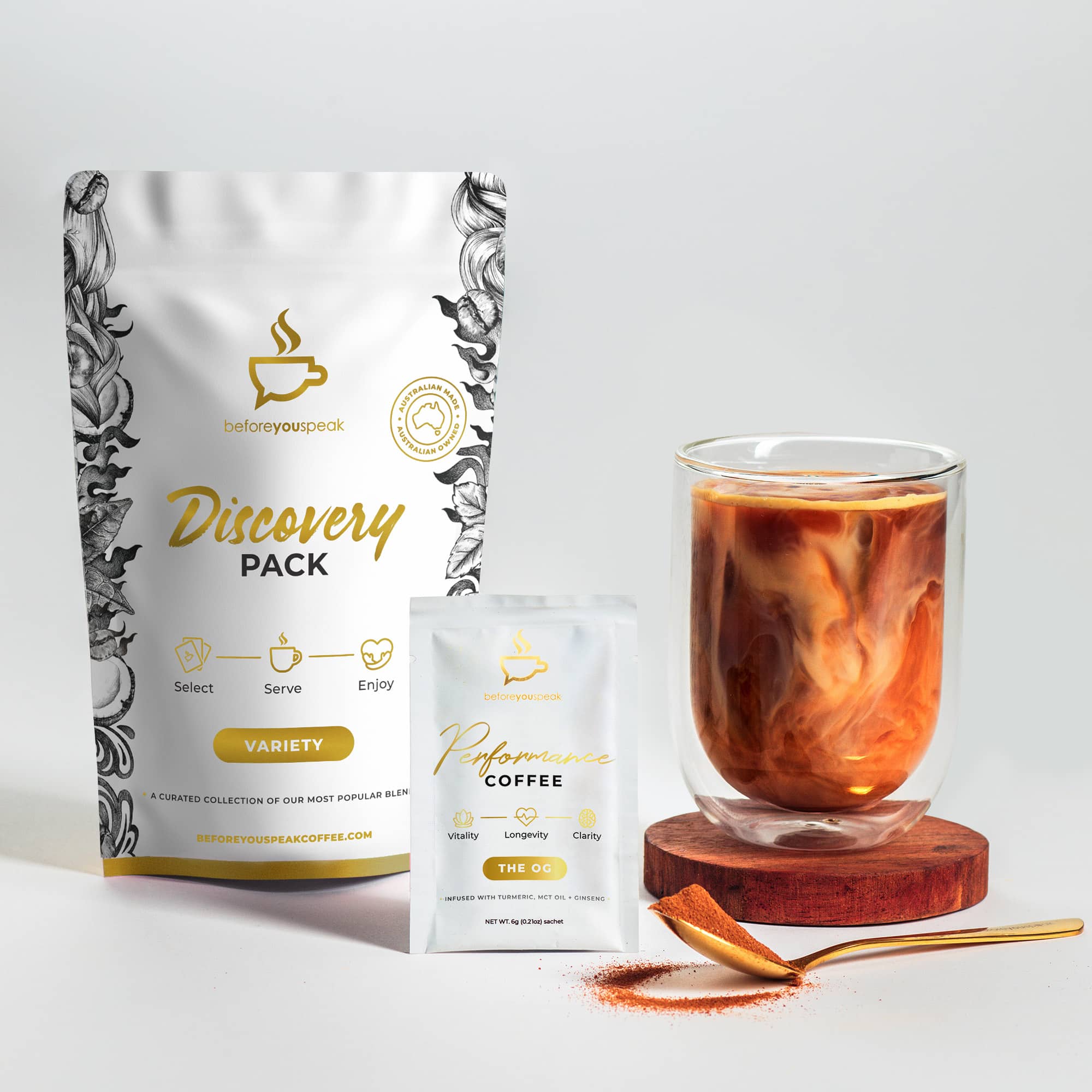 Discovery Sample Pack & Beforeyouspeak Coffee