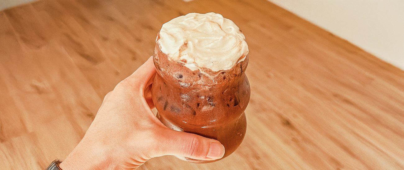 Iced Peppermint Mocha with Coconut Cold Foam & Beforeyouspeak Coffee