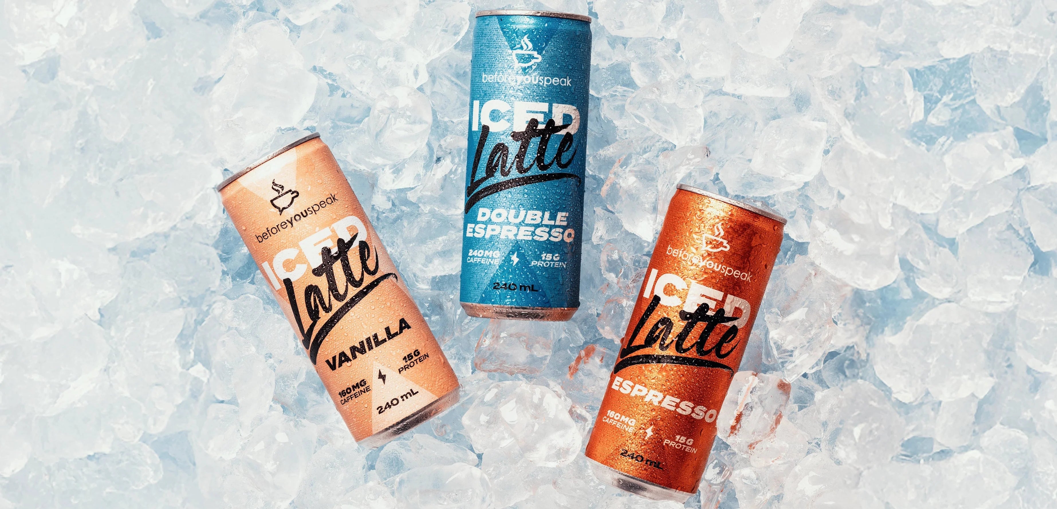 Iced Latte Cans - Coffee, Protein, Ice Cold & Beforeyouspeak Coffee