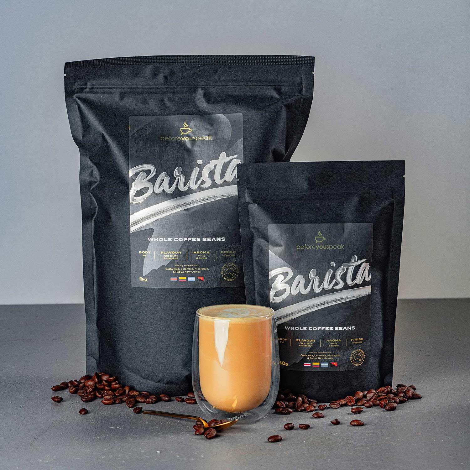 Barista Whole Coffee Beans & Beforeyouspeak Coffee